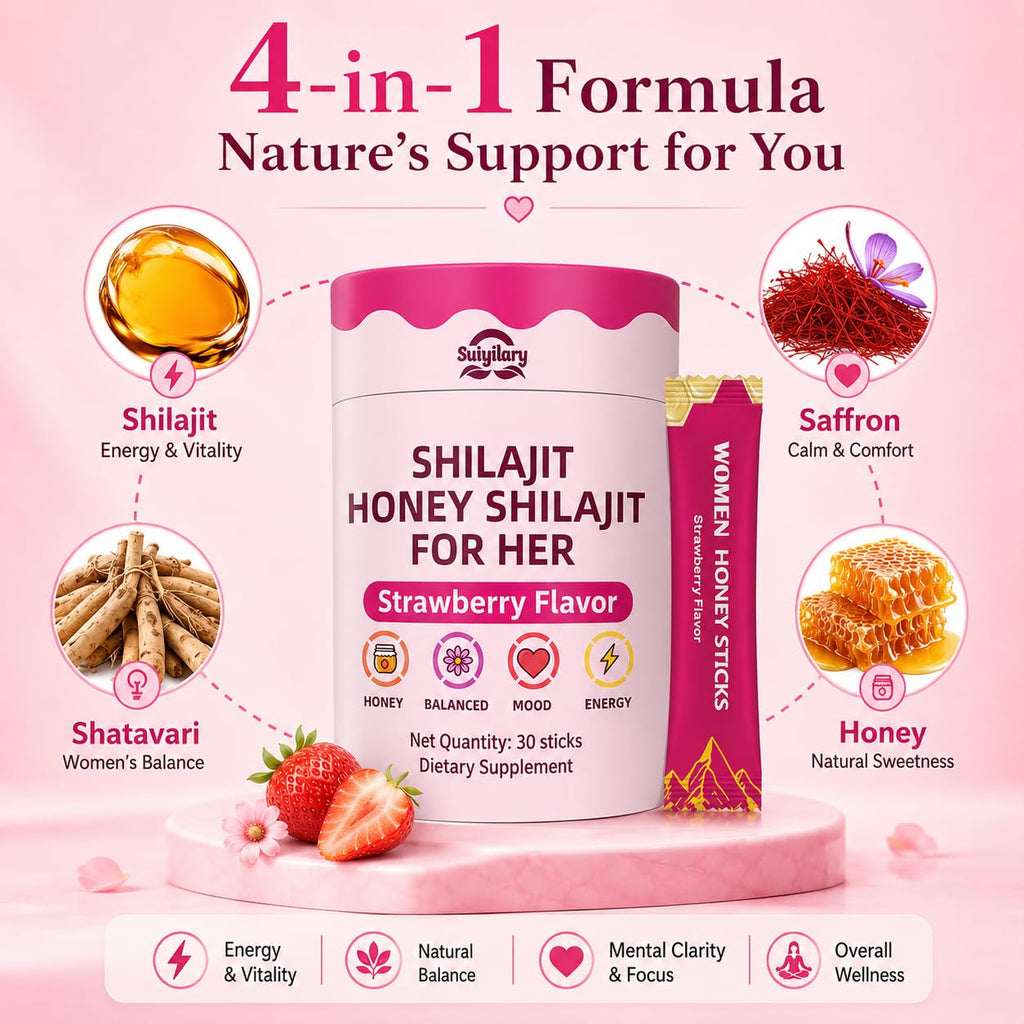 strawberry flavor shilajit honey sticks