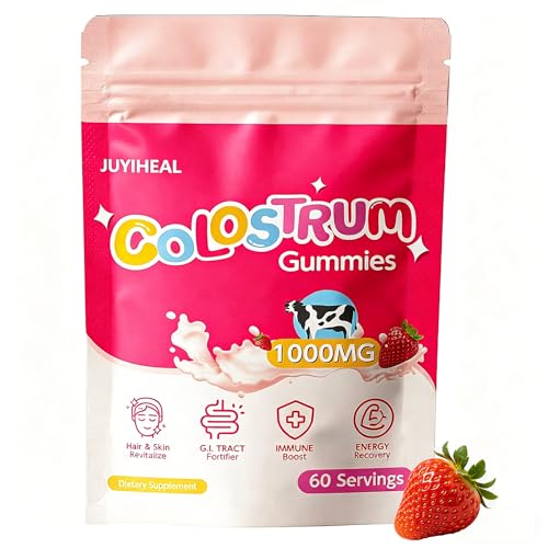 Strawberry flavored colostrum chews for beauty