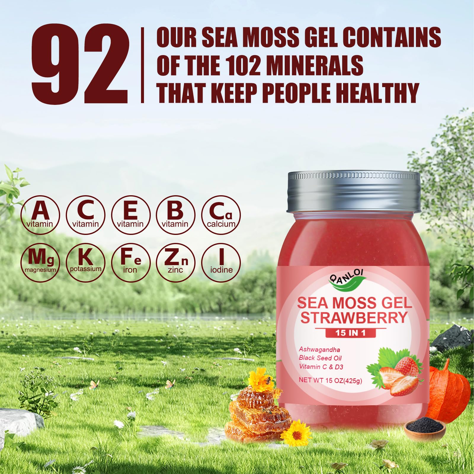 strawberry flavored health supplement