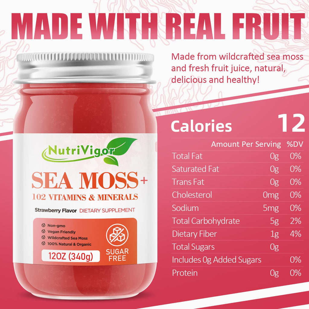 strawberry flavored sea moss gel