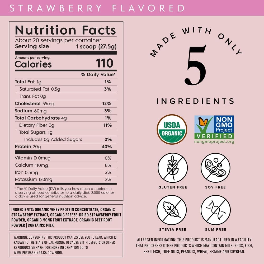 strawberry flavored whey protein