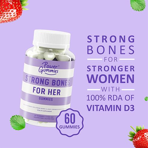 Strawberry flavour calcium supplement gummies