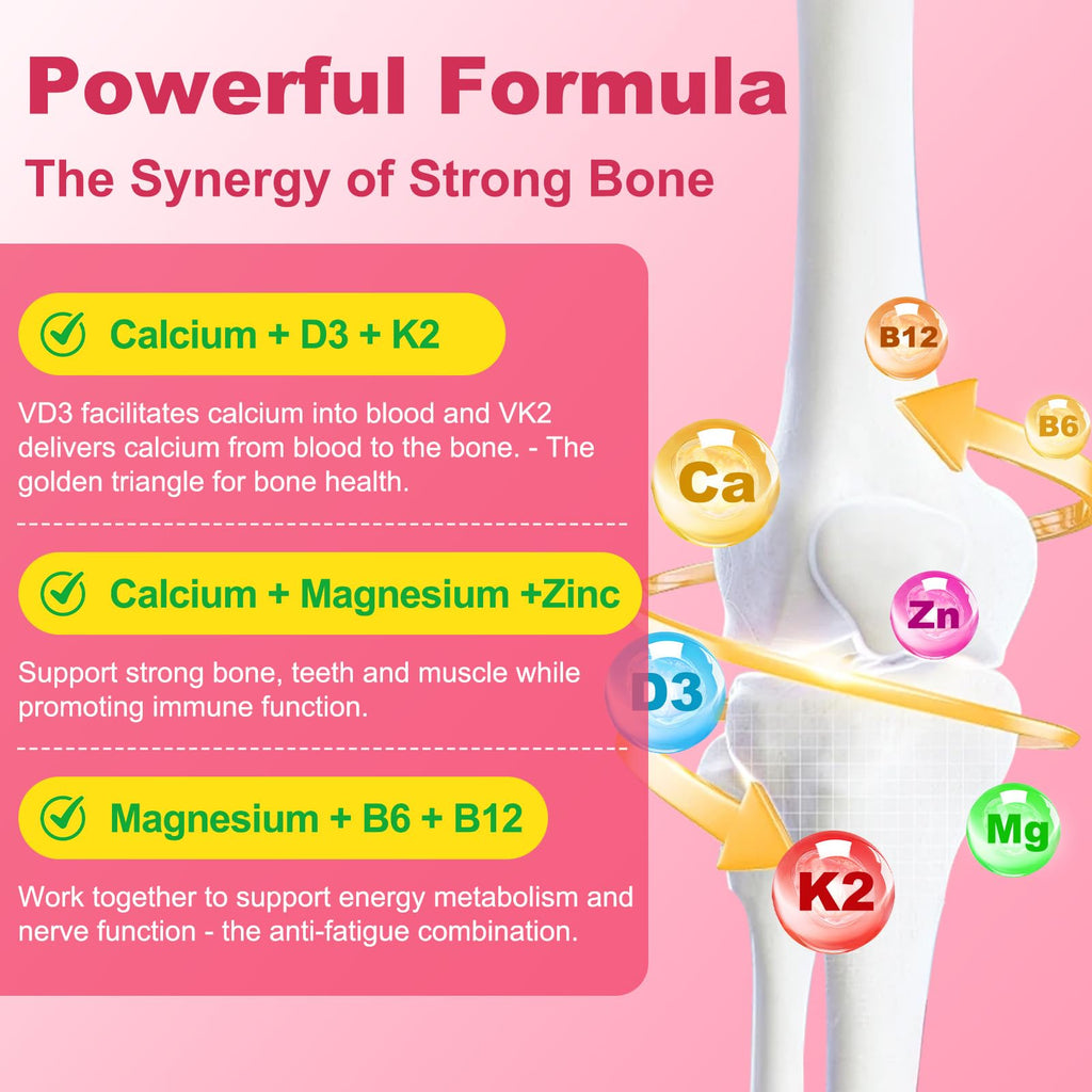 Strawberry flavour calcium supplements for kids