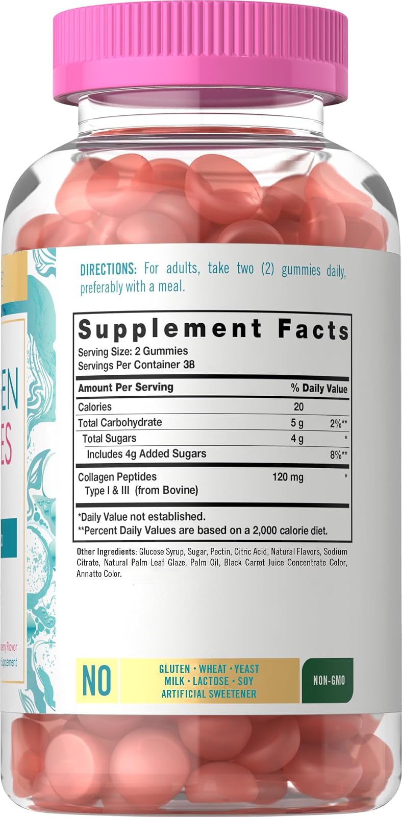 Strawberry flavour collagen gummies