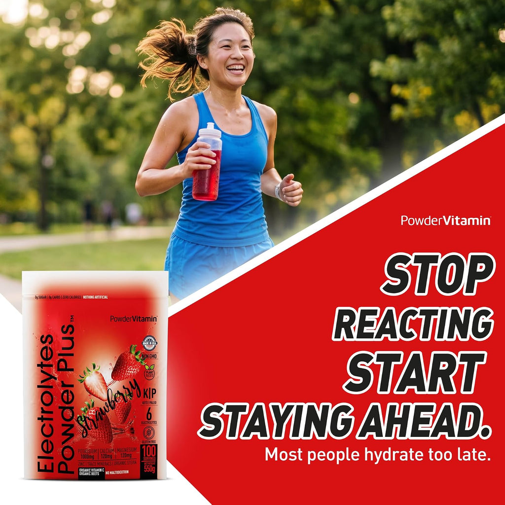 strawberry flavour electrolyte powder mix
