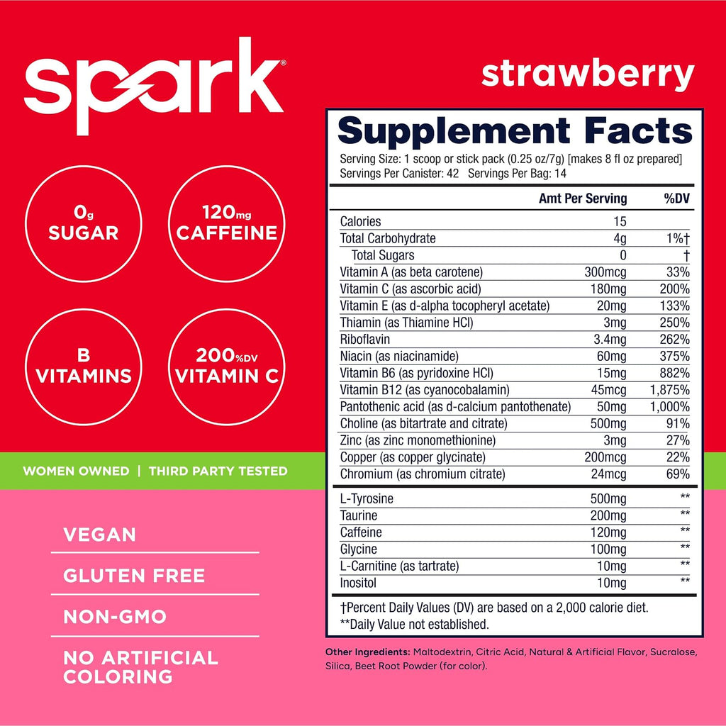 Strawberry flavour energy boost