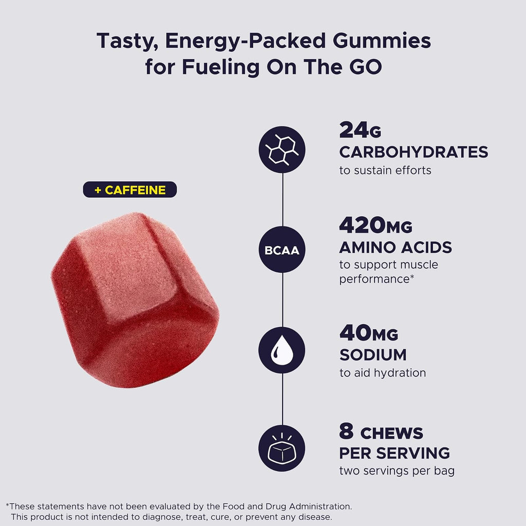 Strawberry flavour energy chews