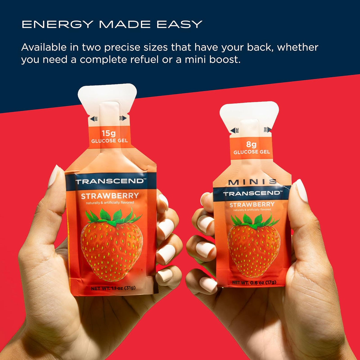 strawberry flavour energy gel pack