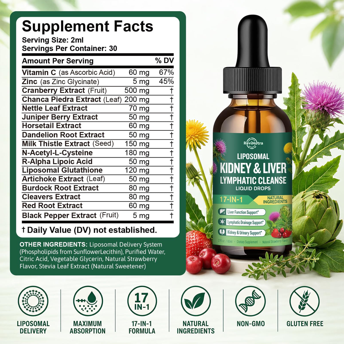Strawberry flavour kidney support