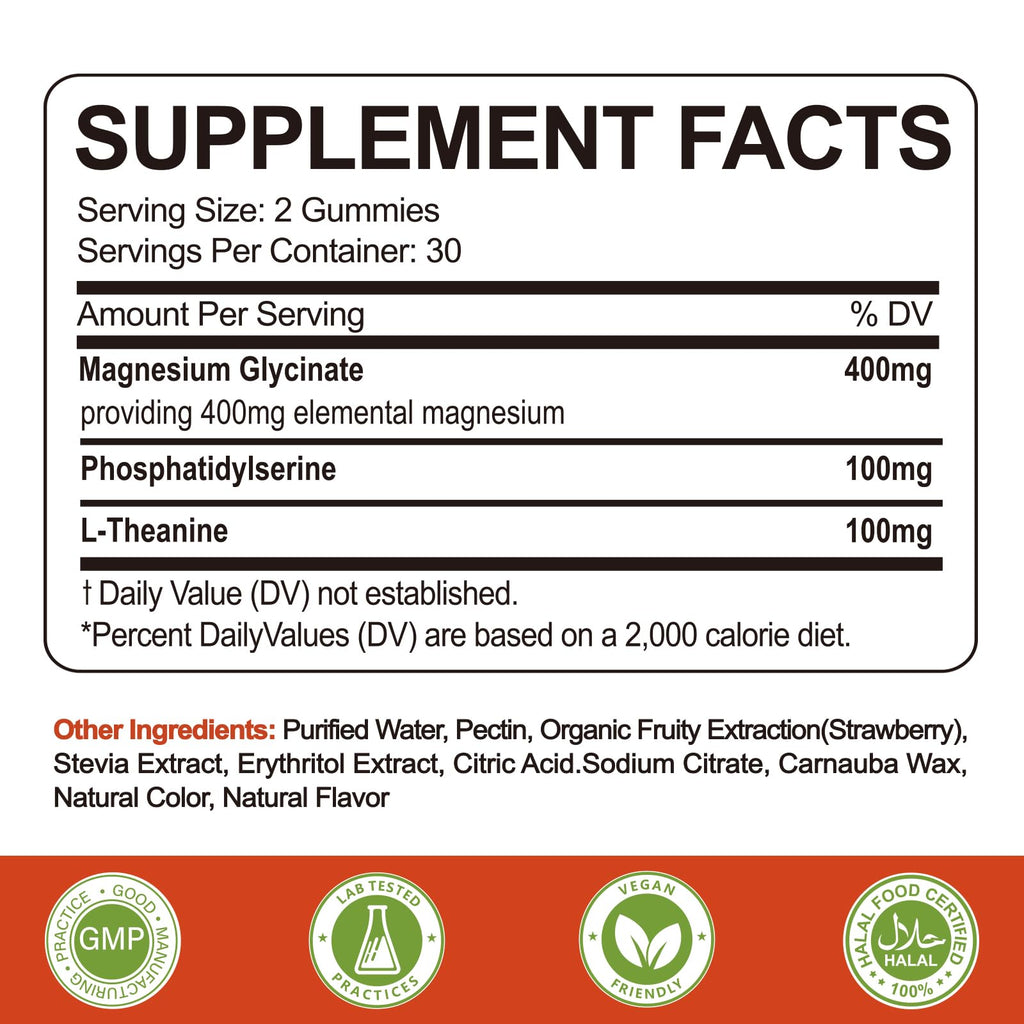 strawberry flavour magnesium gummies for relaxation