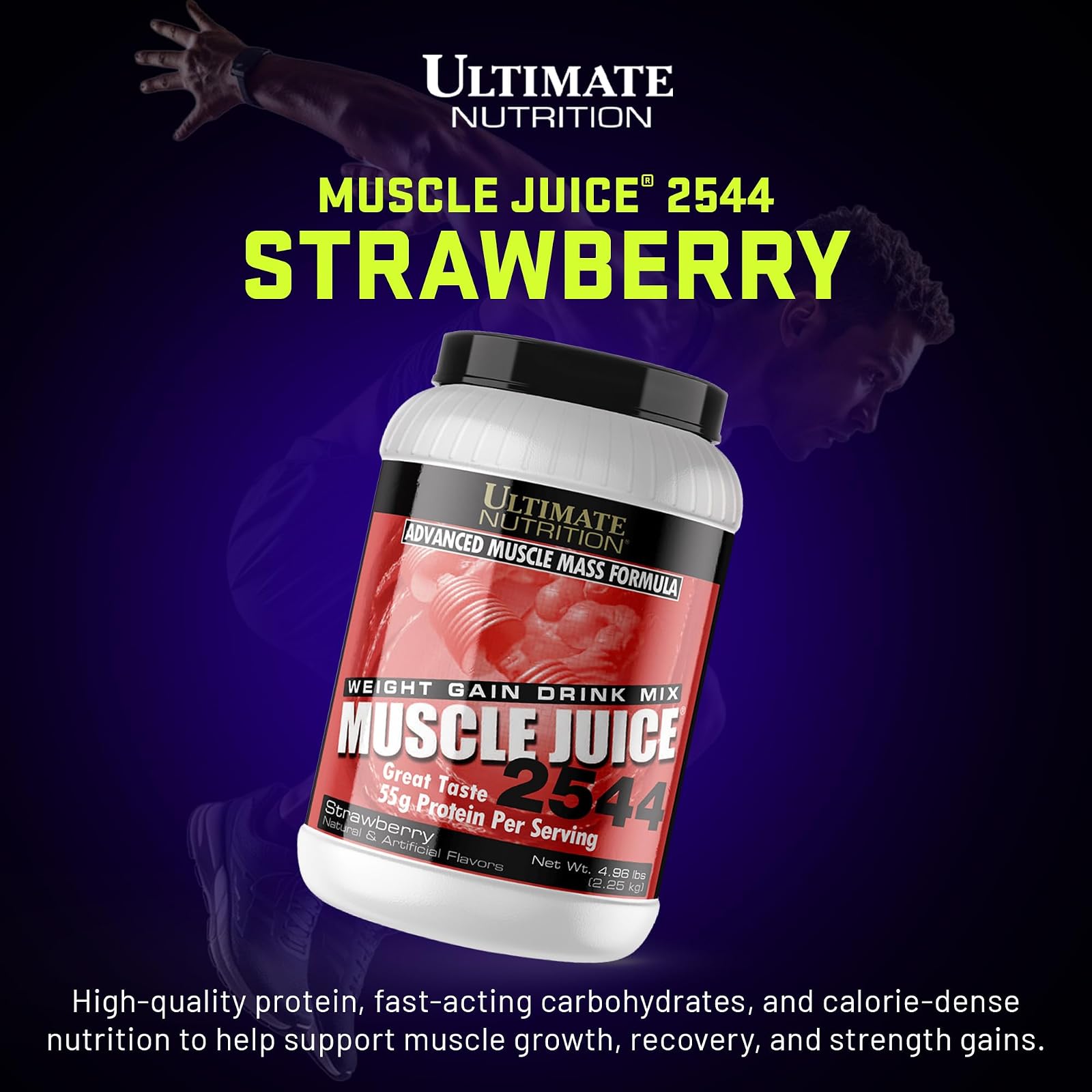 Strawberry flavour mass gainer