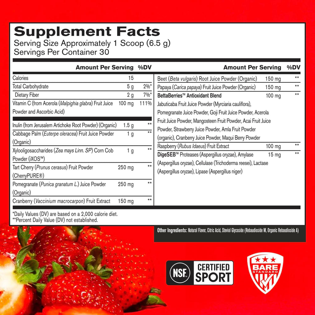 strawberry flavour superfood powder