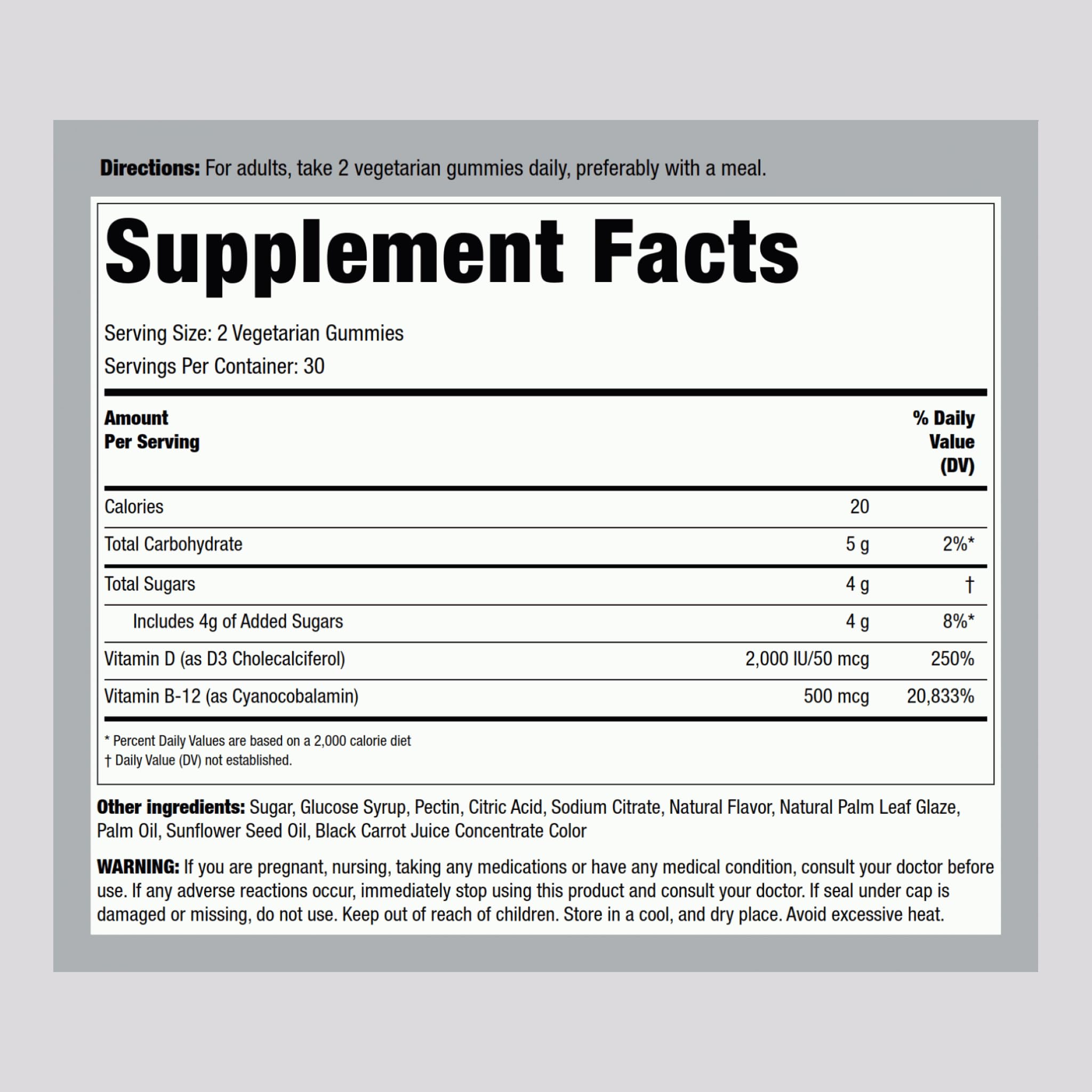 Strawberry flavour vitamin supplements