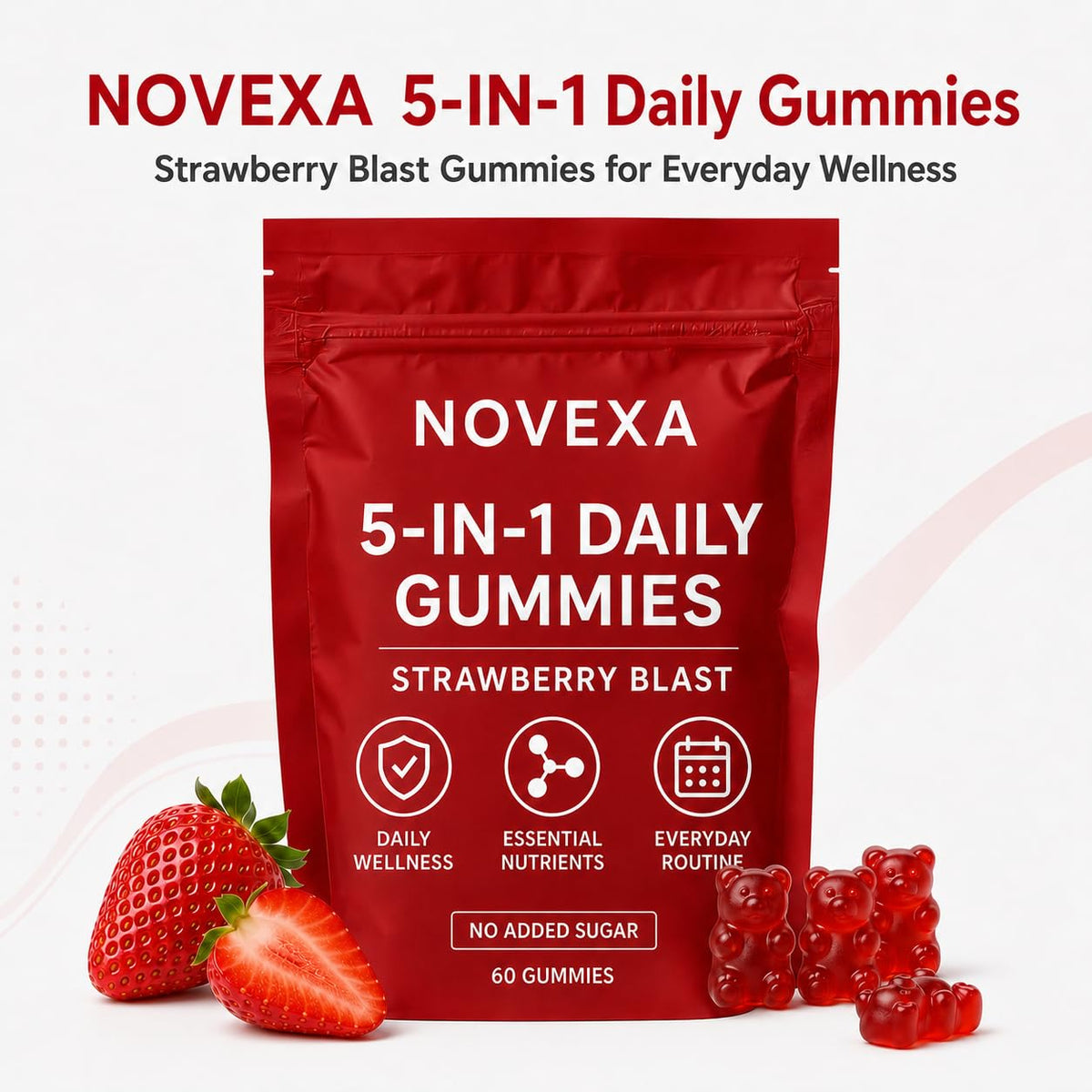 Strawberry flavour vitamins for children