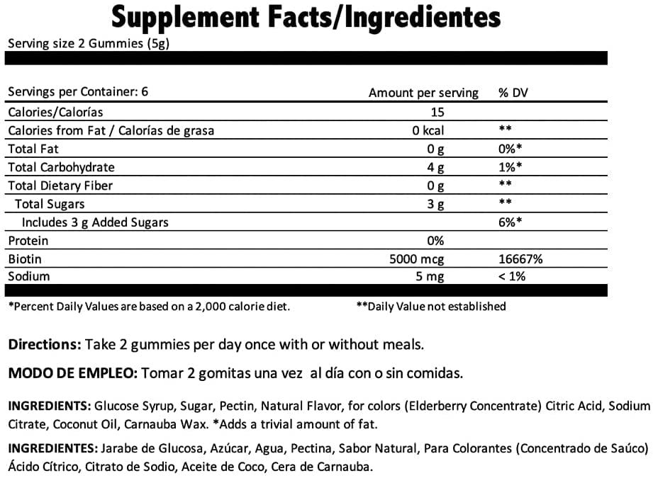strawberry flavoured biotin vitamins for nails