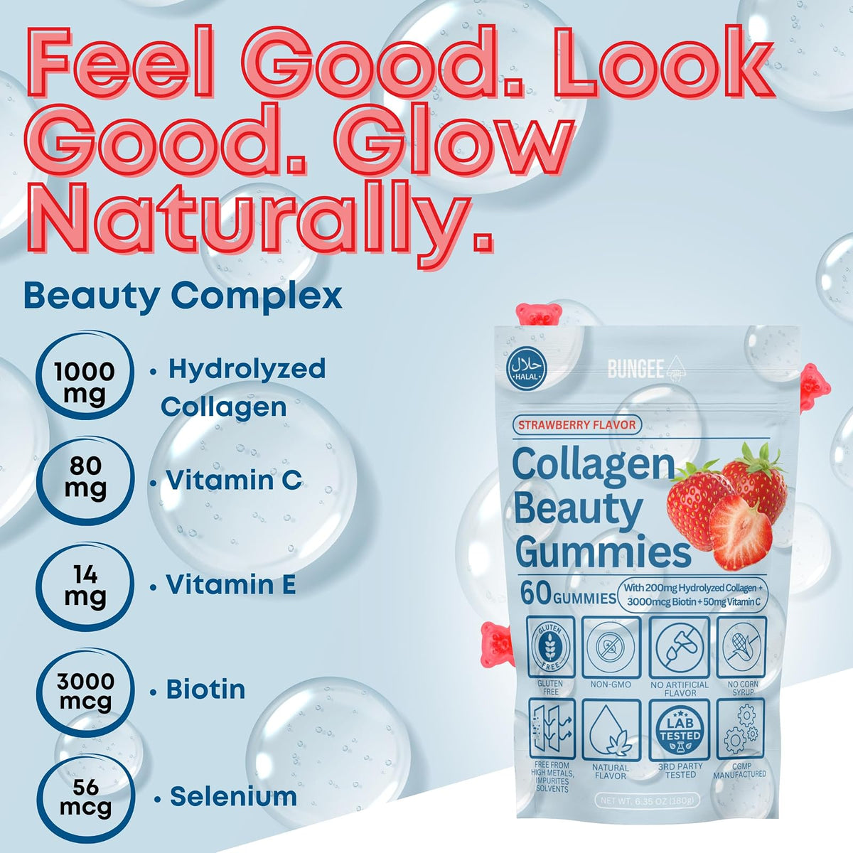 strawberry flavoured collagen gummies