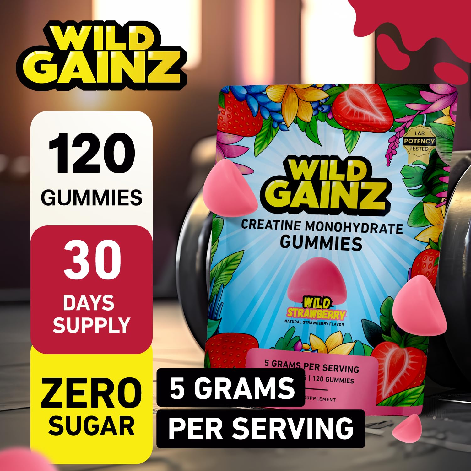 strawberry flavoured creatine gummies