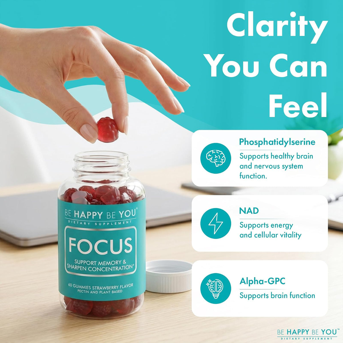 strawberry flavoured focus gummies