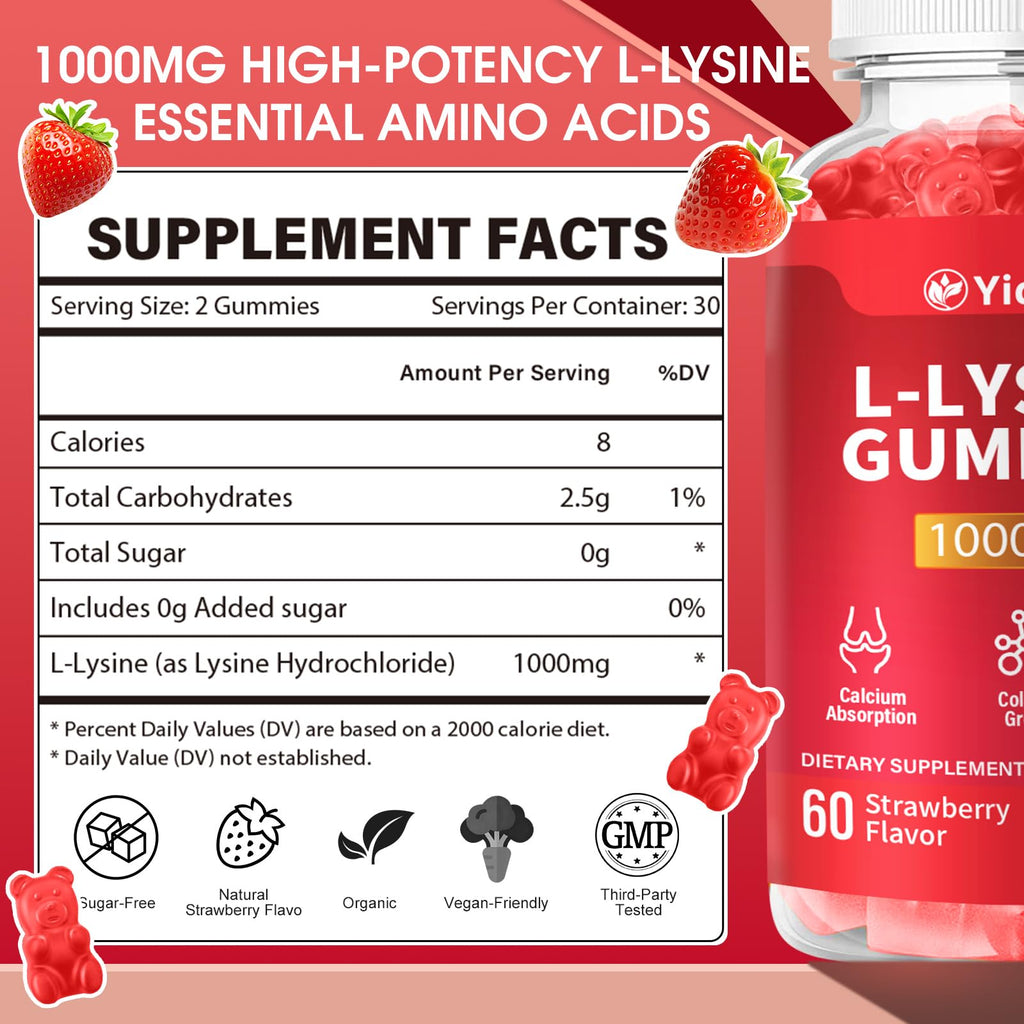 strawberry flavoured l-lysine supplements