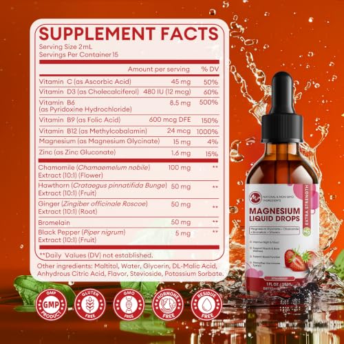 strawberry flavoured magnesium glycinate drink