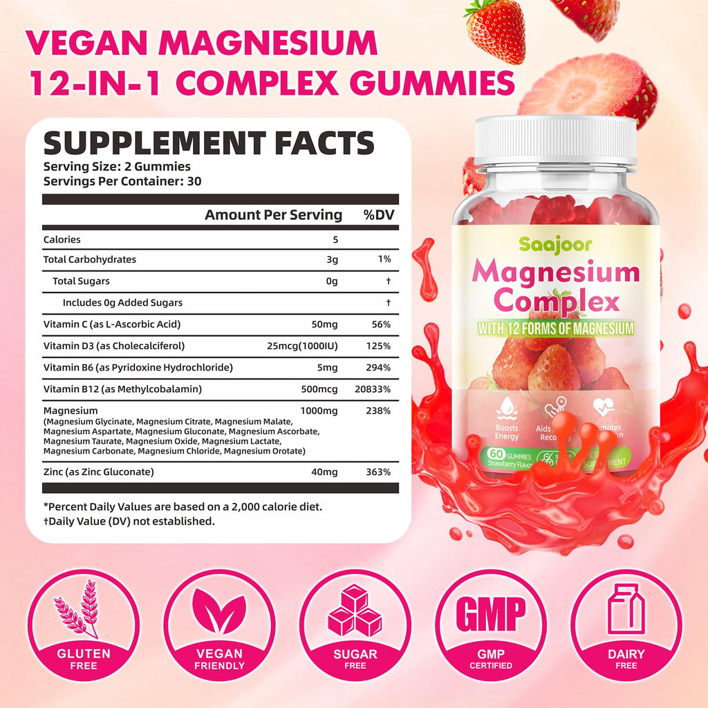 strawberry flavoured magnesium gummies for relaxation