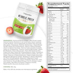 Strawberry flavoured metabolic protein powder