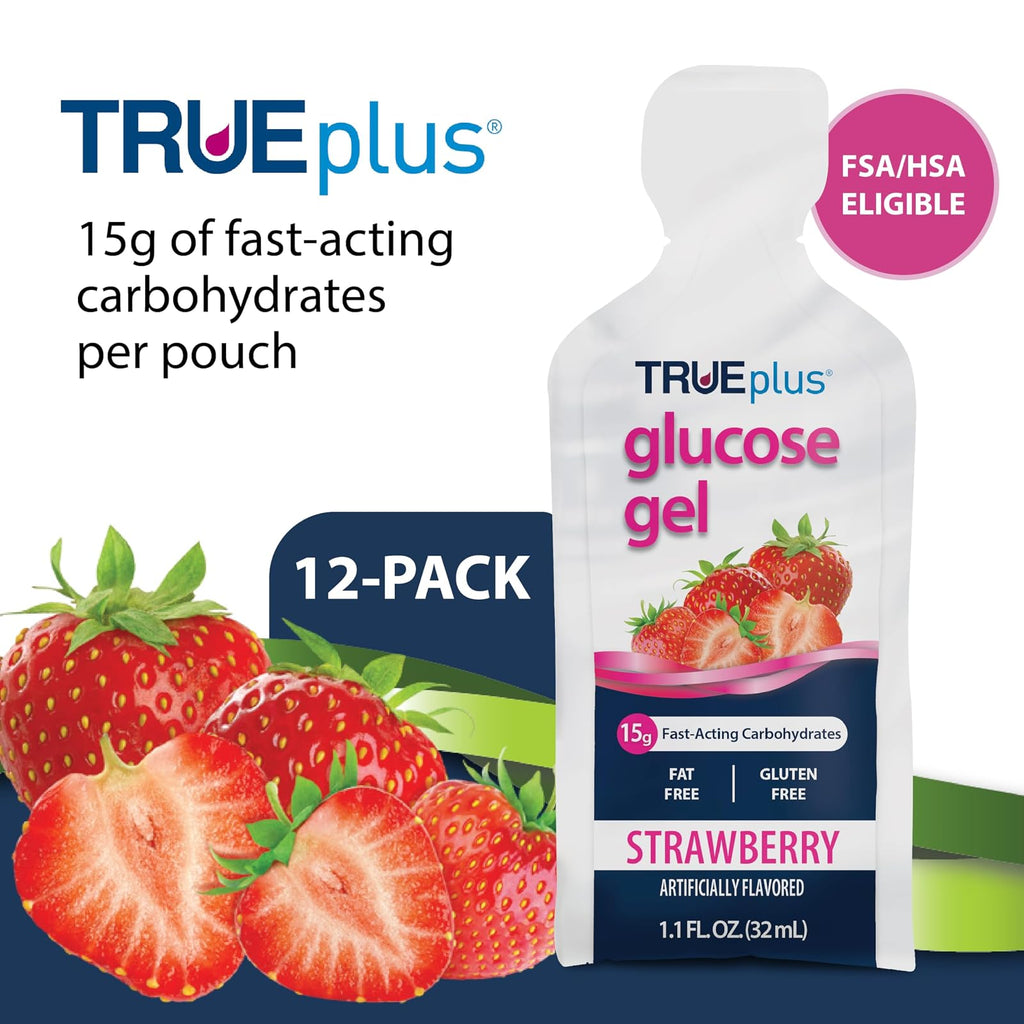 strawberry glucose gel pouch