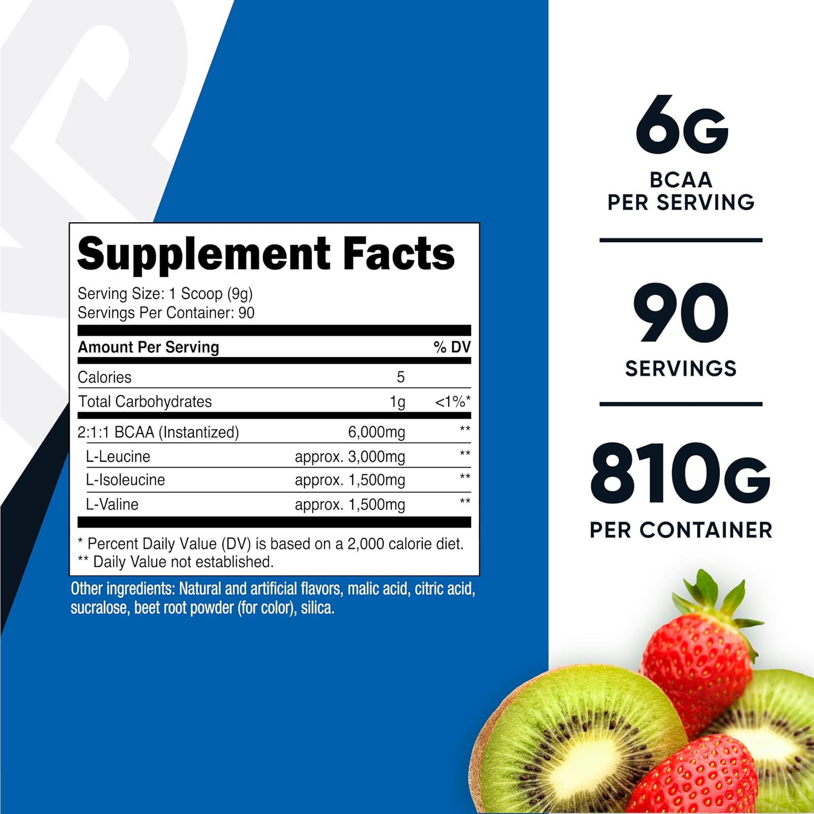 Strawberry kiwi BCAA amino acids