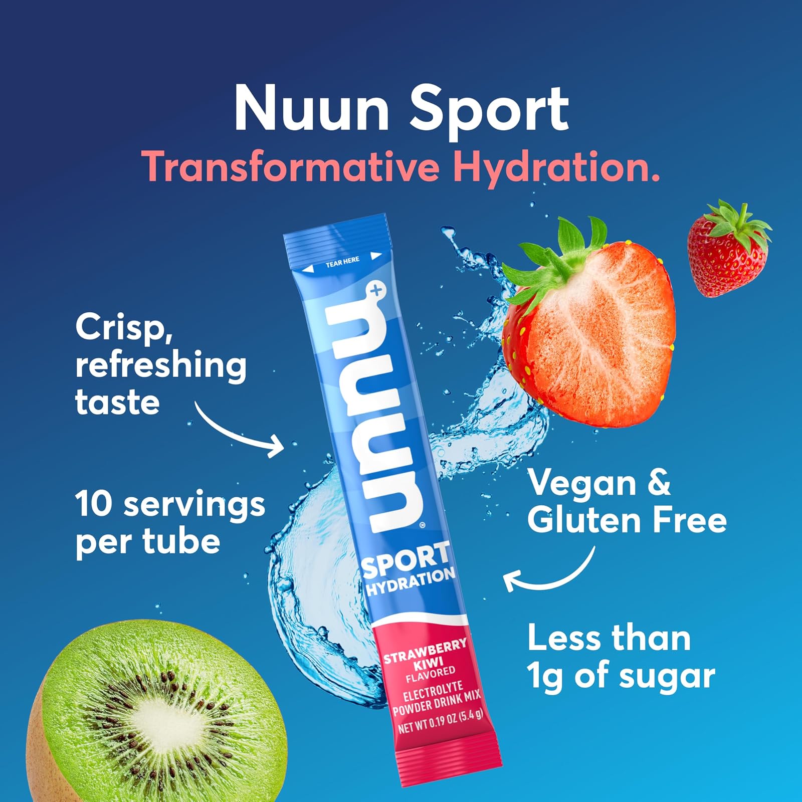 Strawberry kiwi electrolyte drink mix