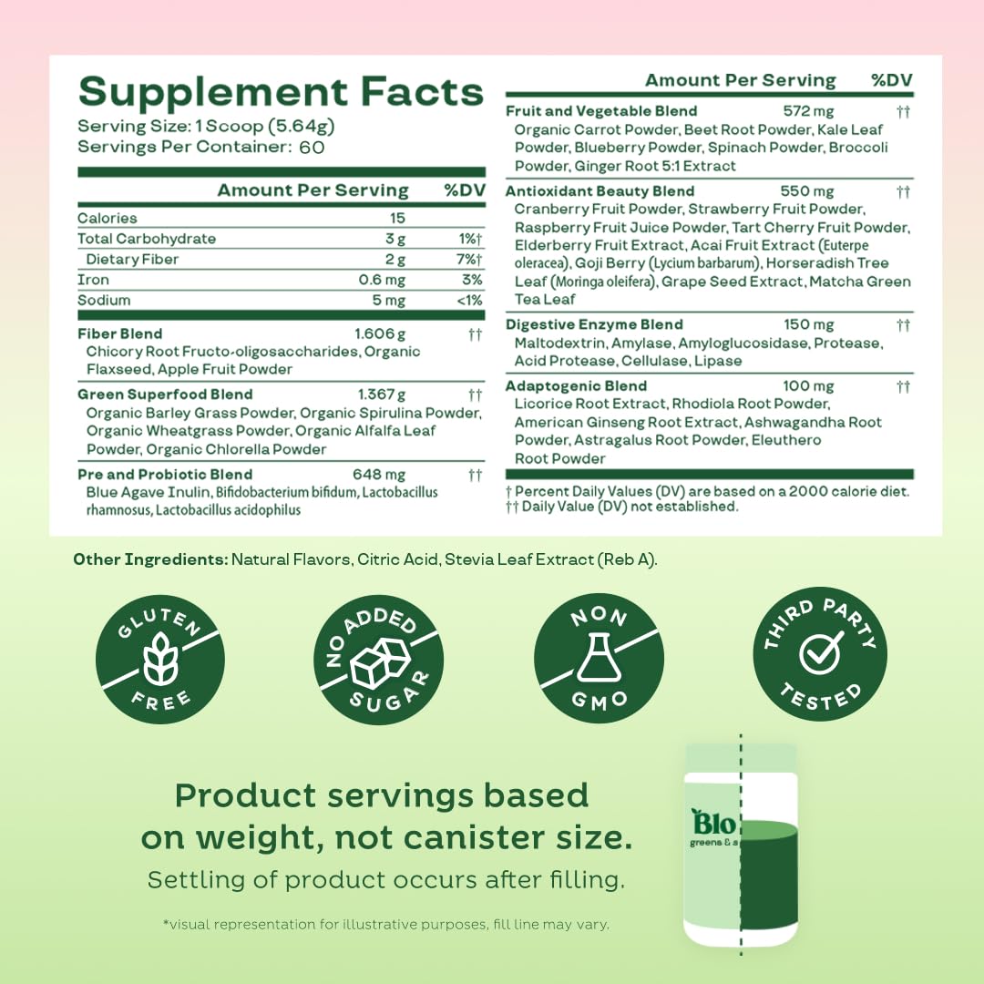 Strawberry kiwi flavour superfood blend