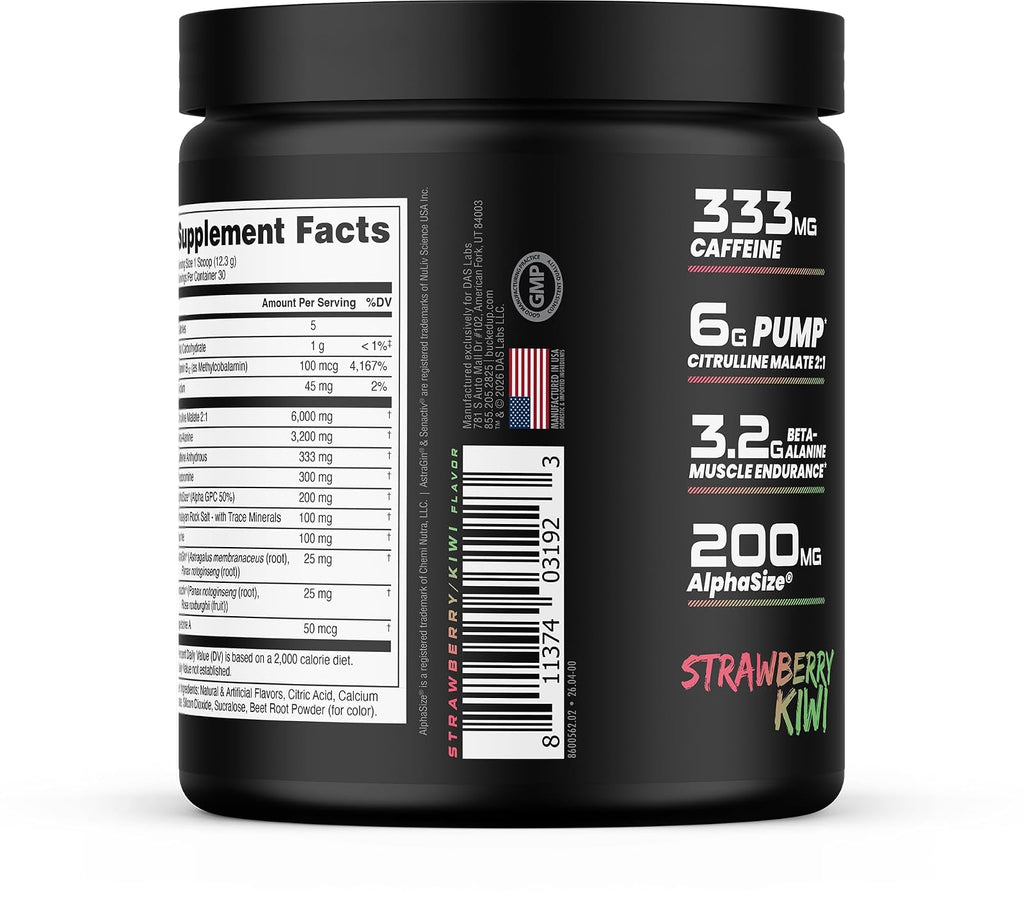 strawberry kiwi pre-workout for focus