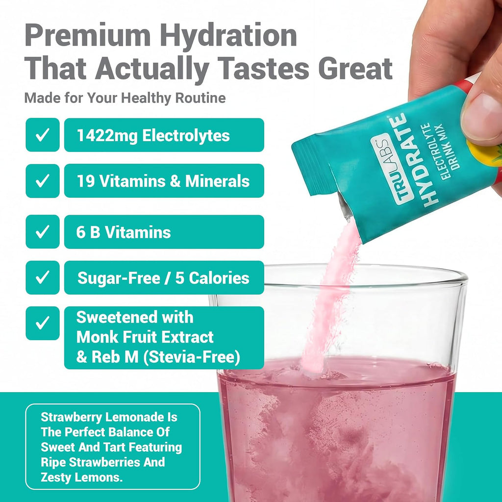 strawberry lemon electrolyte powder blend