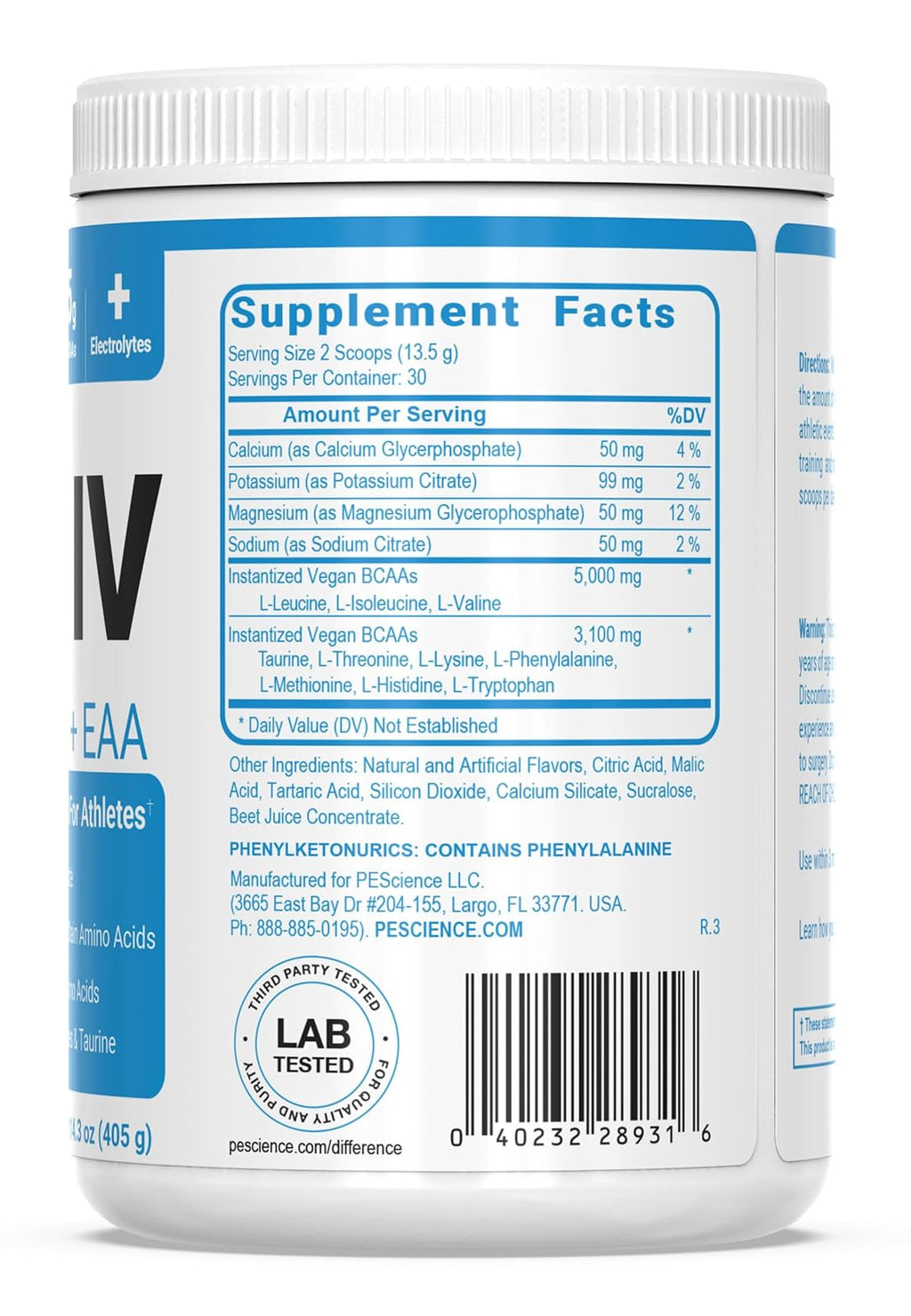 Strawberry lemonade BCAA supplement