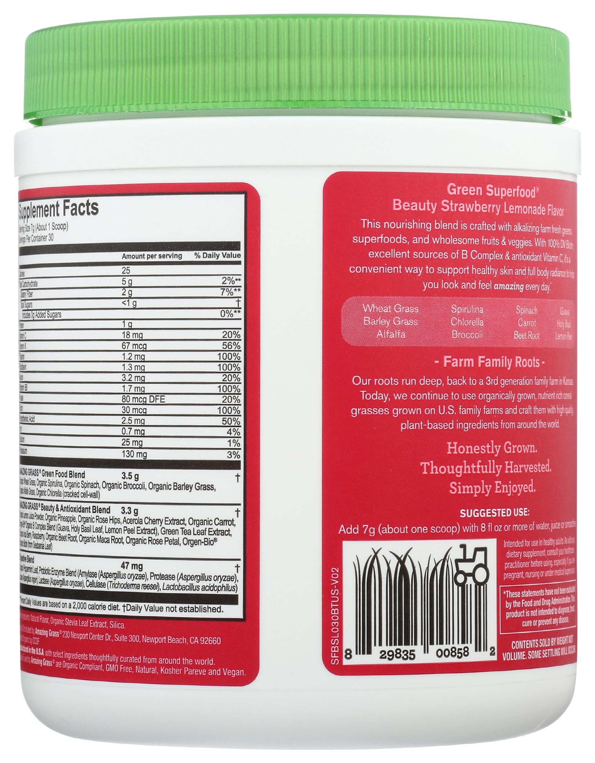 Strawberry lemonade chlorella supplement