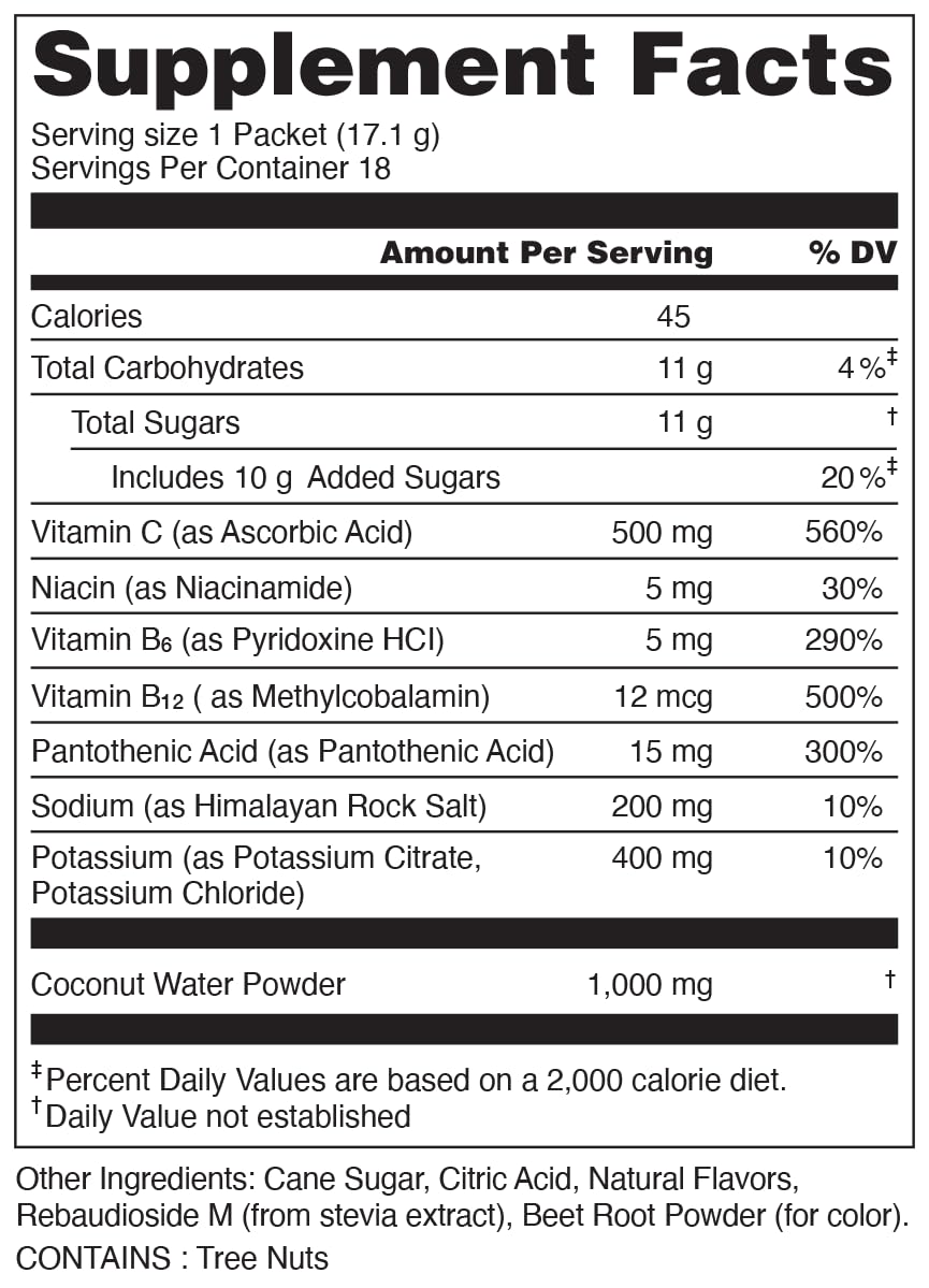 Strawberry lemonade electrolyte powder