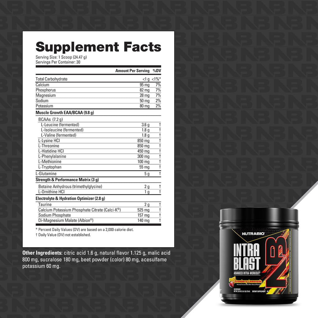 Strawberry lemonade flavour BCAA supplement
