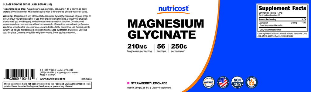 Strawberry lemonade flavour magnesium supplement