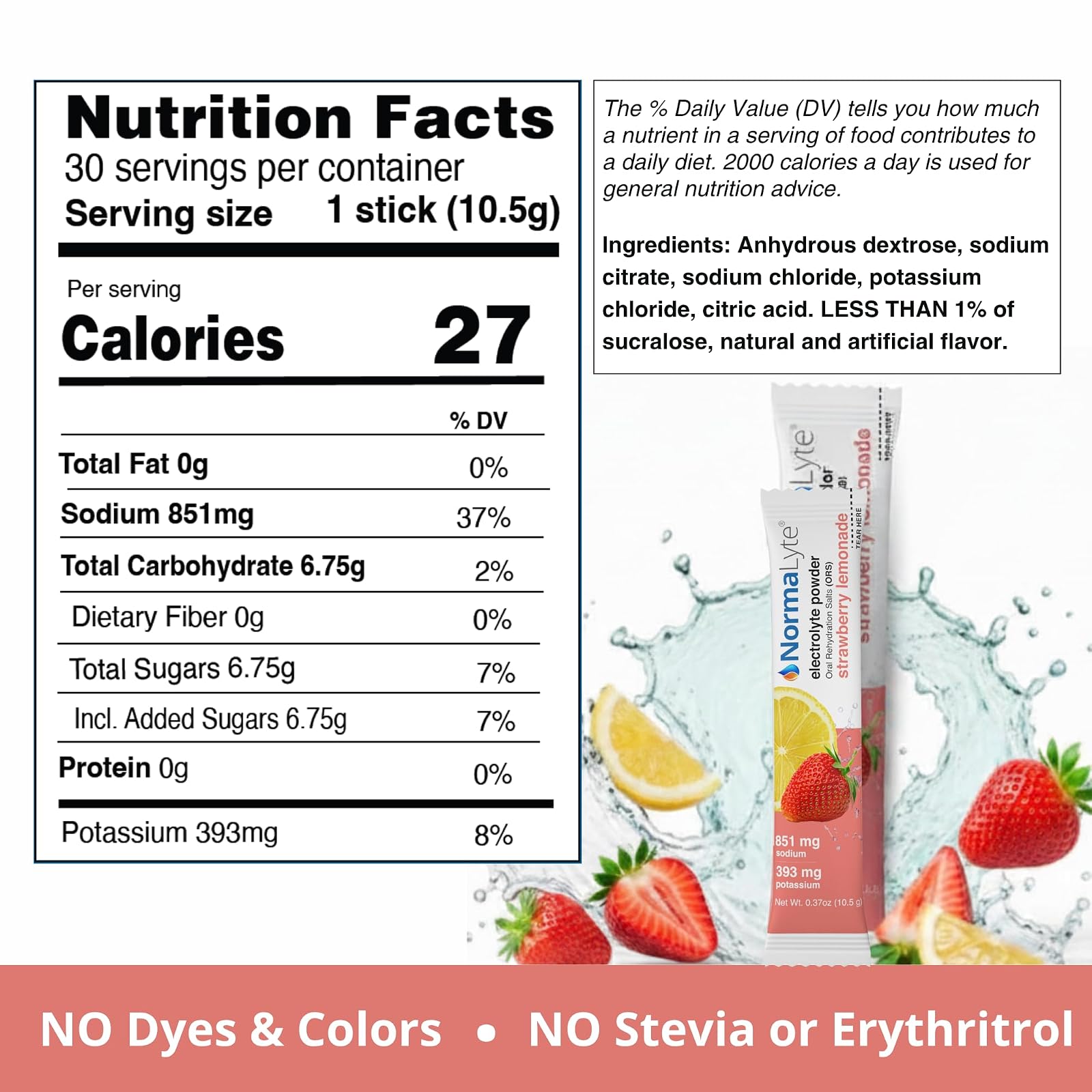 strawberry lemonade sports electrolyte mix