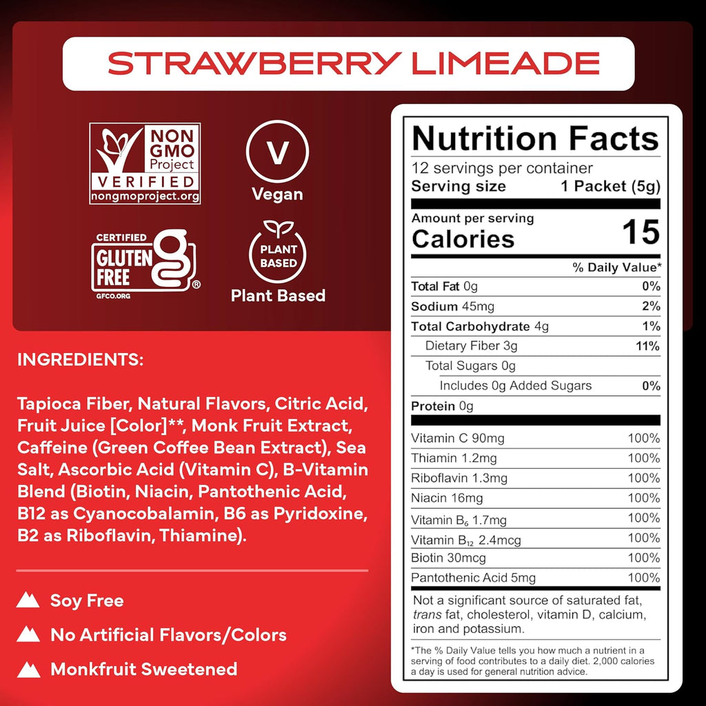 strawberry limeade energy drink mix