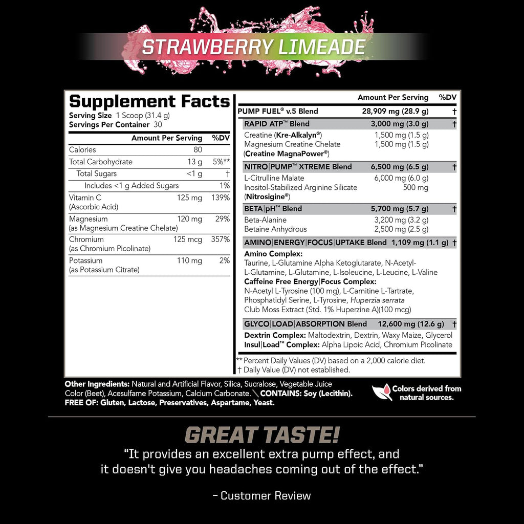 strawberry limeade pre-workout powder