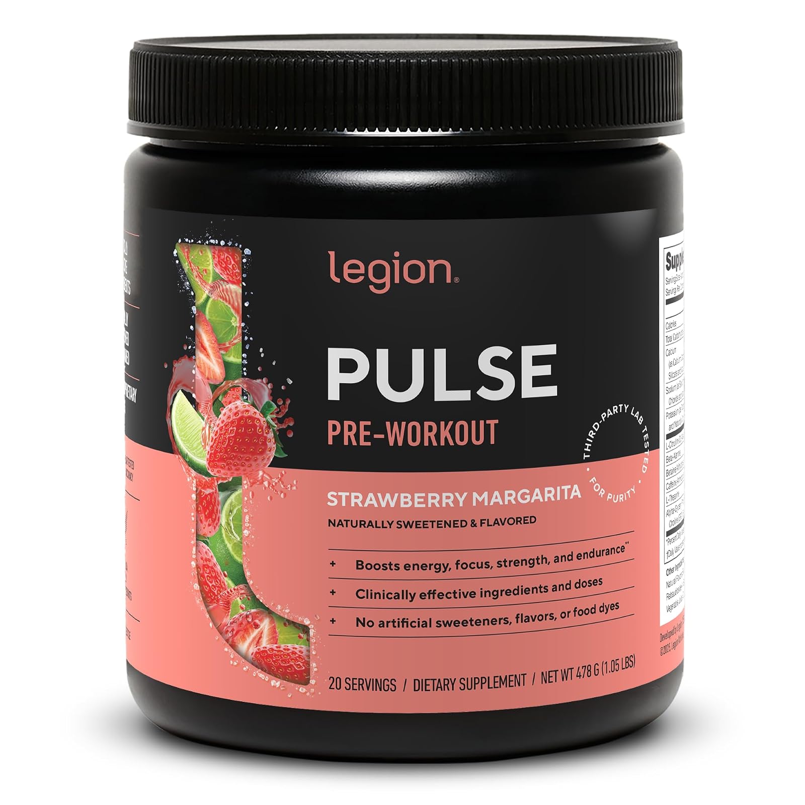 strawberry margarita pre-workout powder