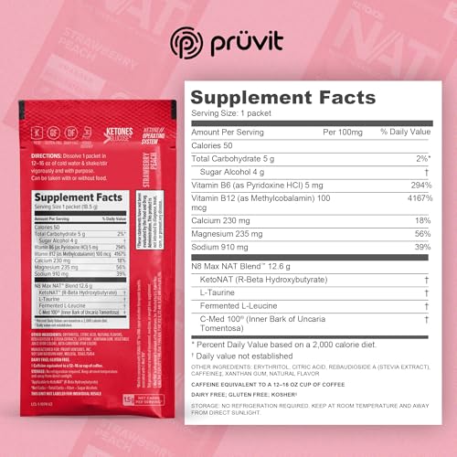 Strawberry peach keto drink mix