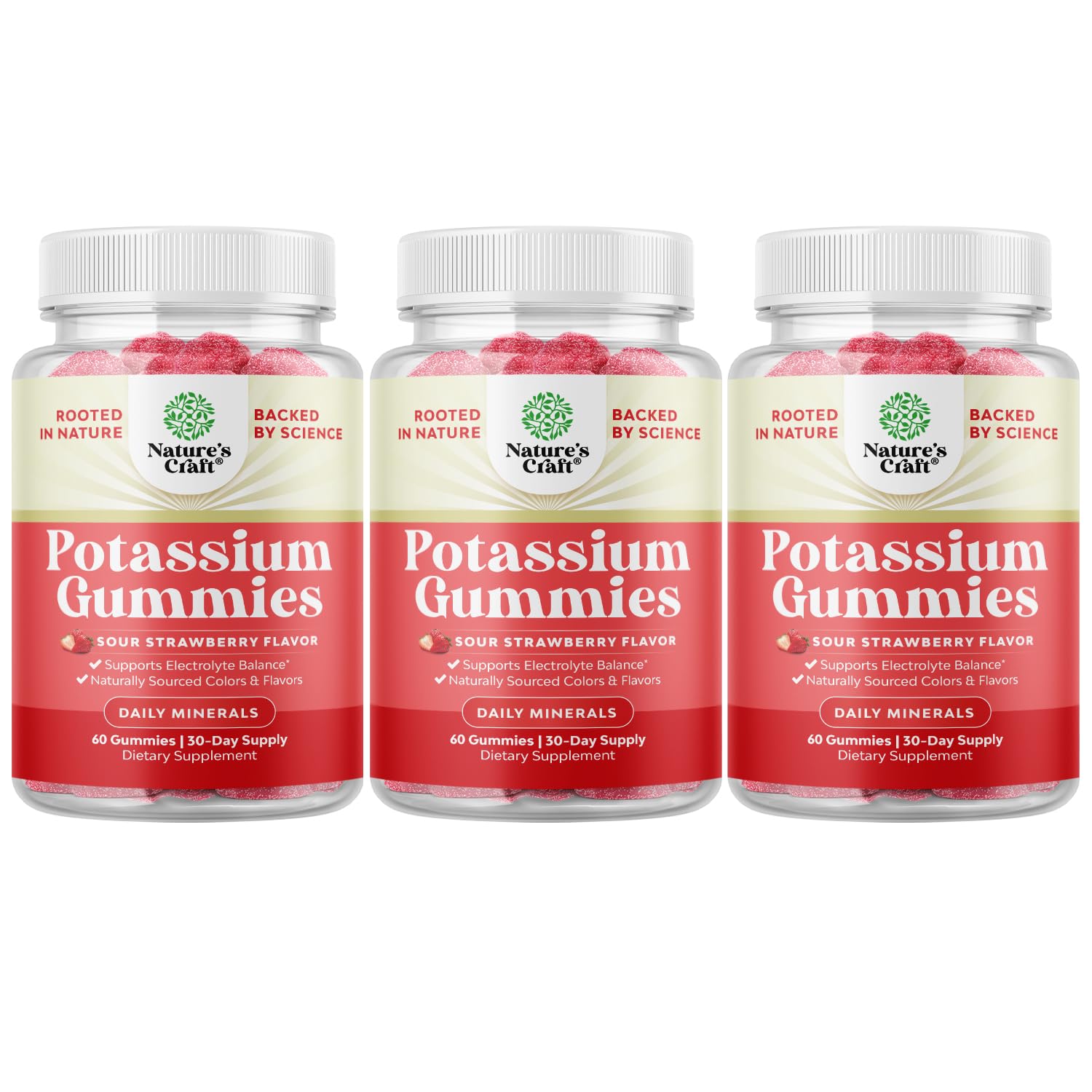 strawberry potassium gummies for energy