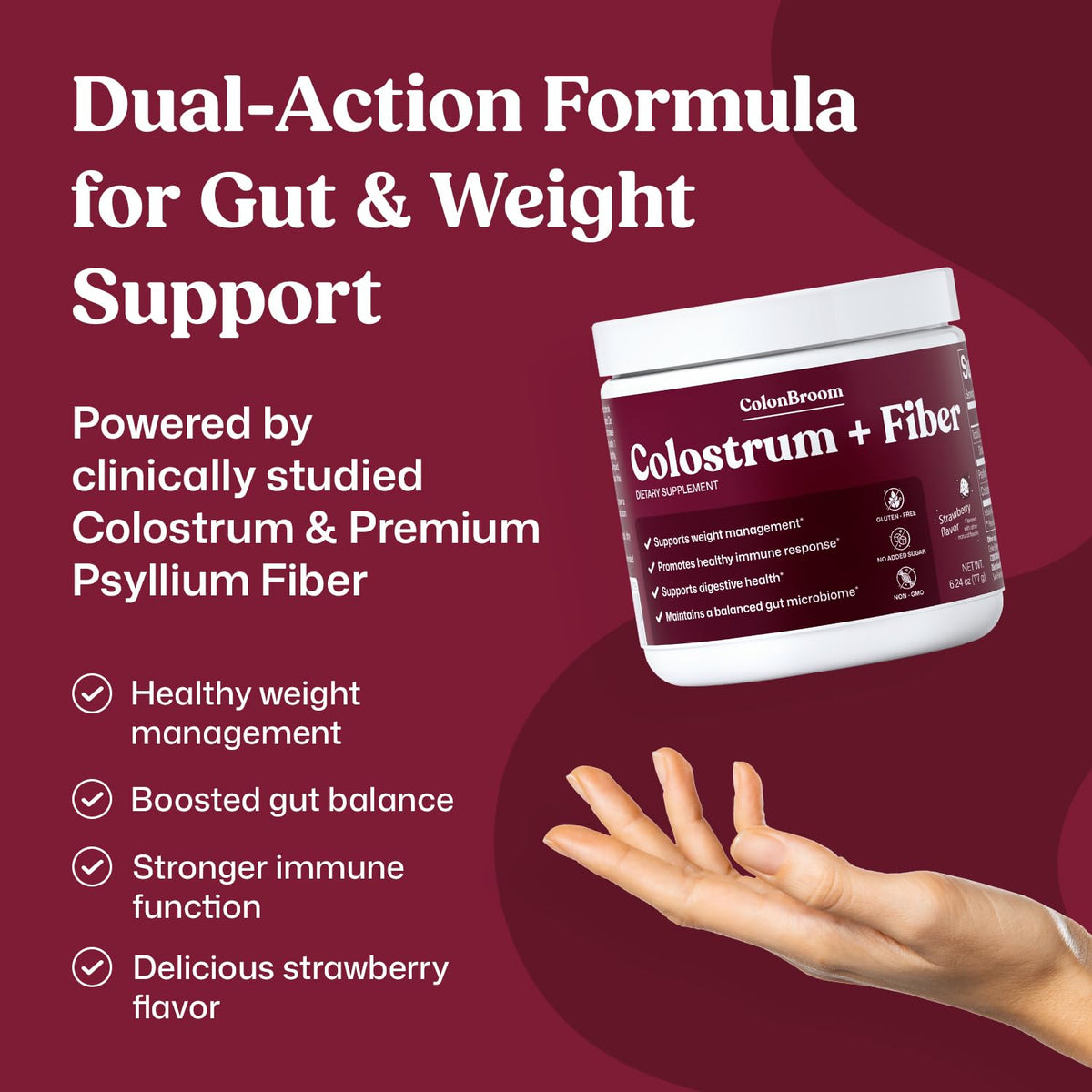 Strawberry psyllium fiber supplement