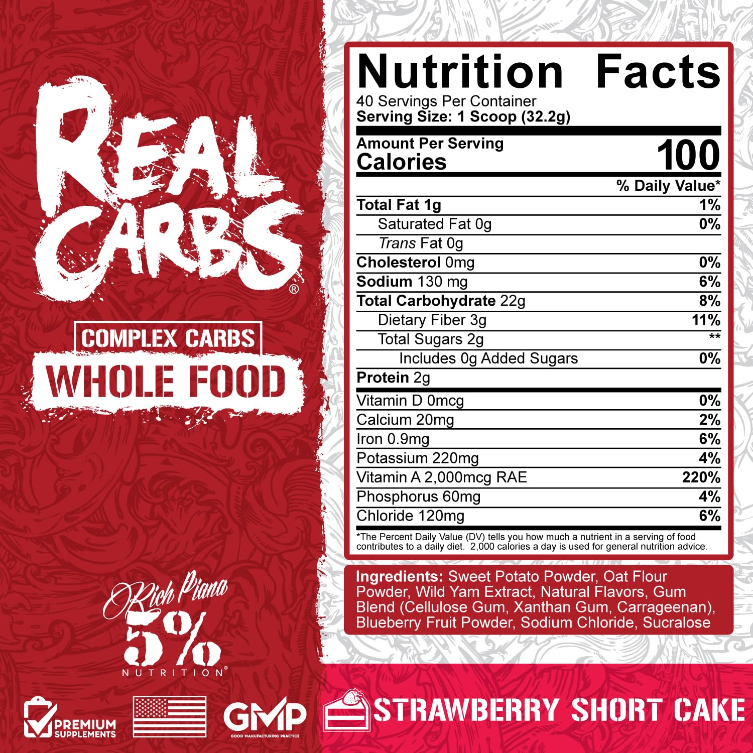 Strawberry Shortcake pre-workout carb supplement
