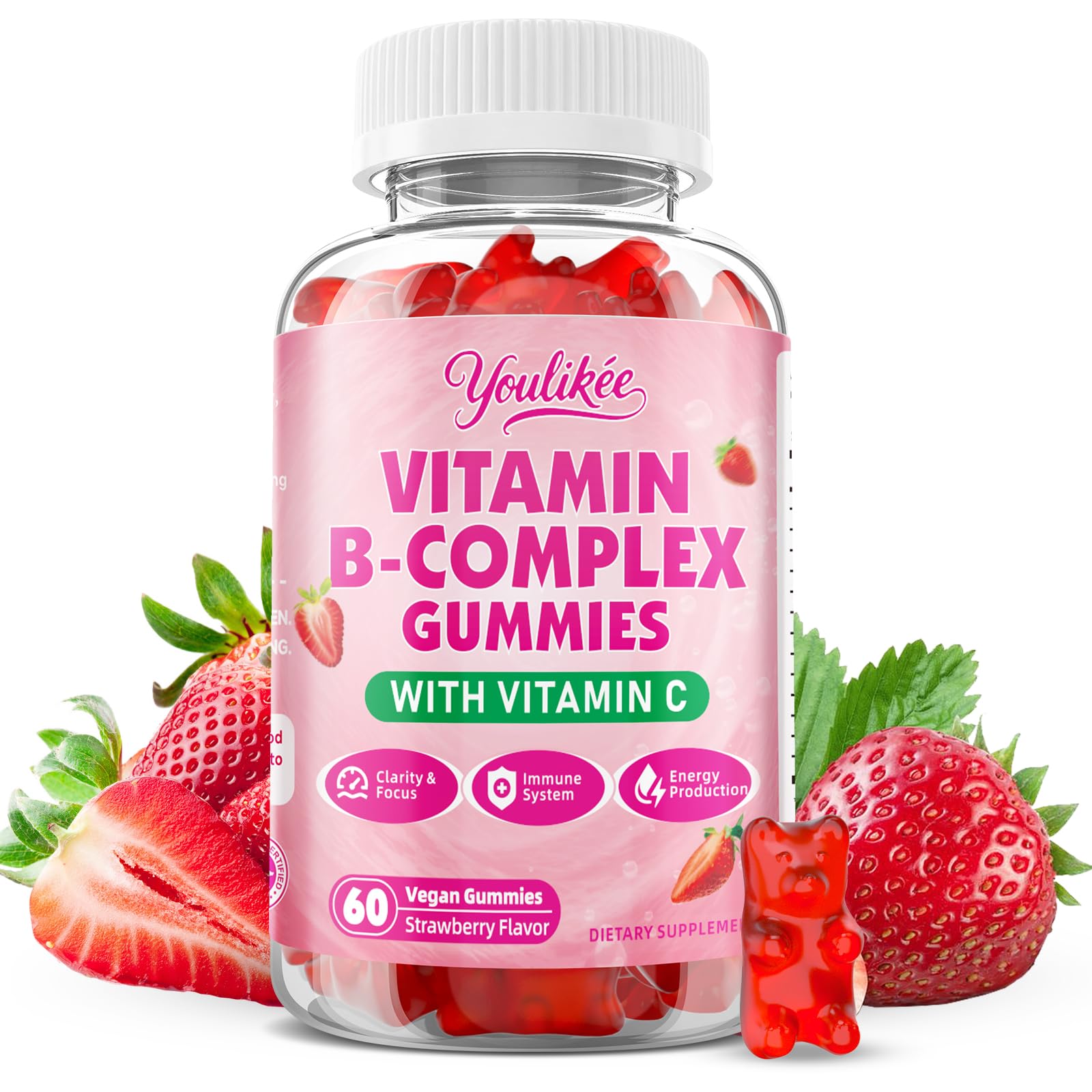 strawberry vitamin b complex gummies