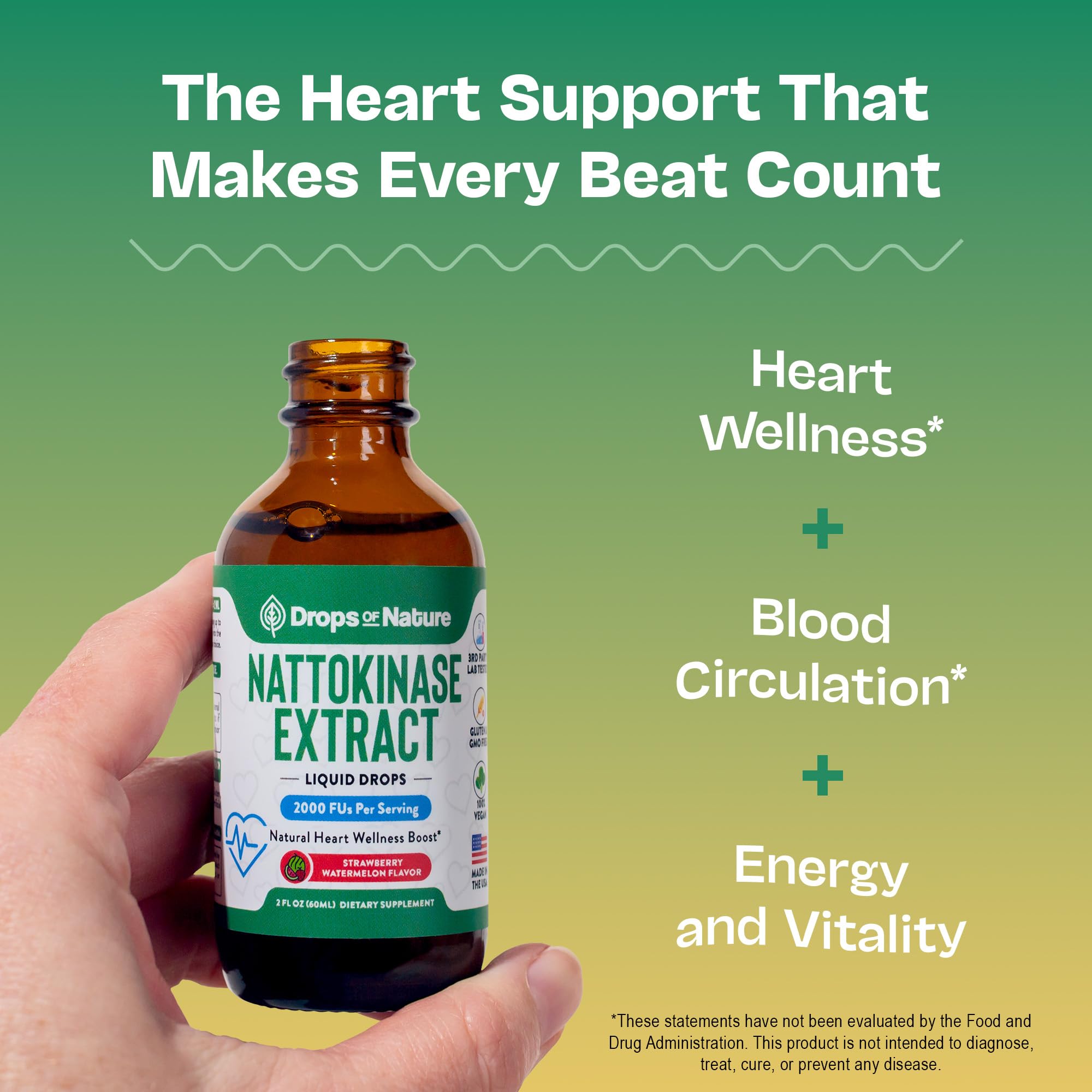 Strawberry watermelon flavour heart support