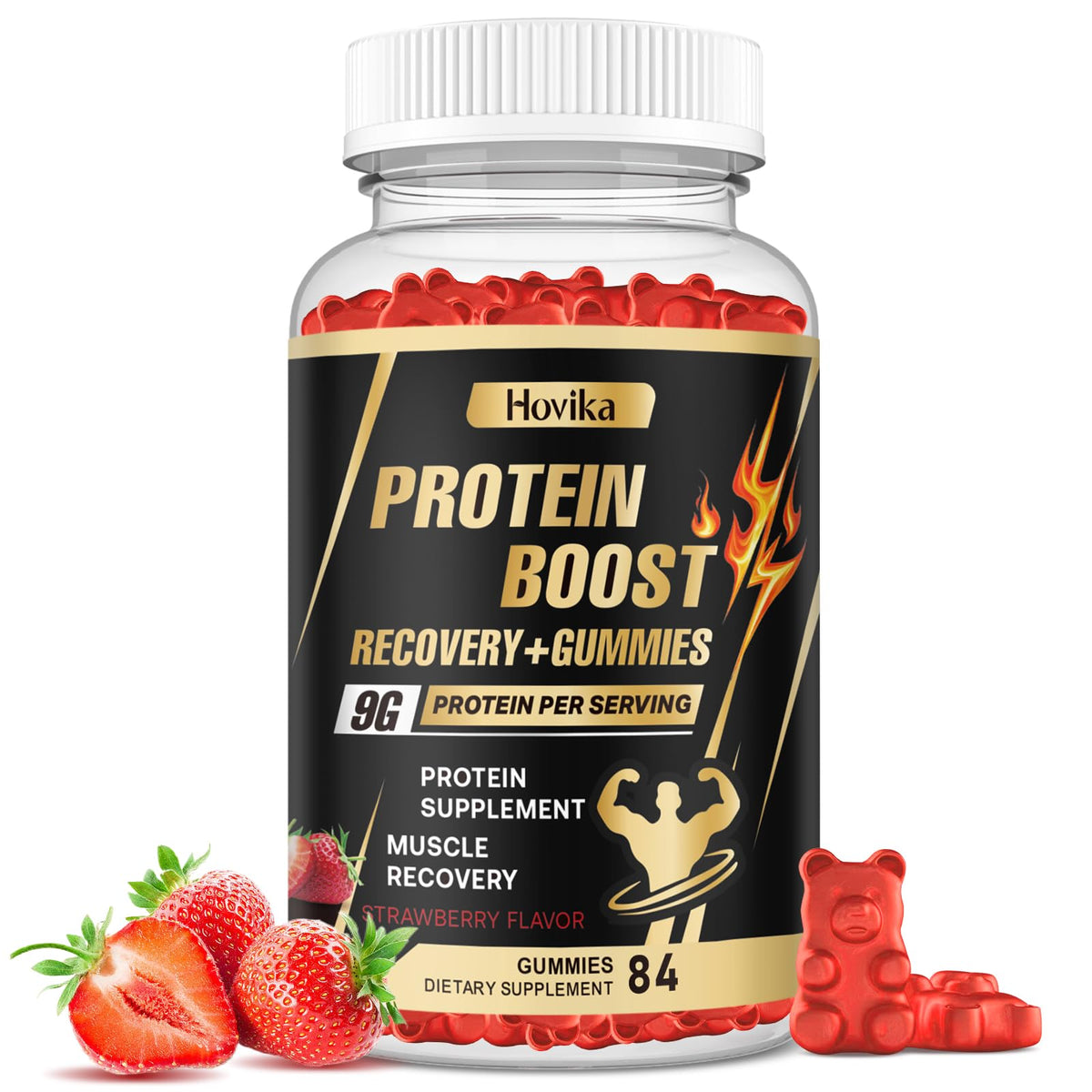 strawberry whey protein gummies