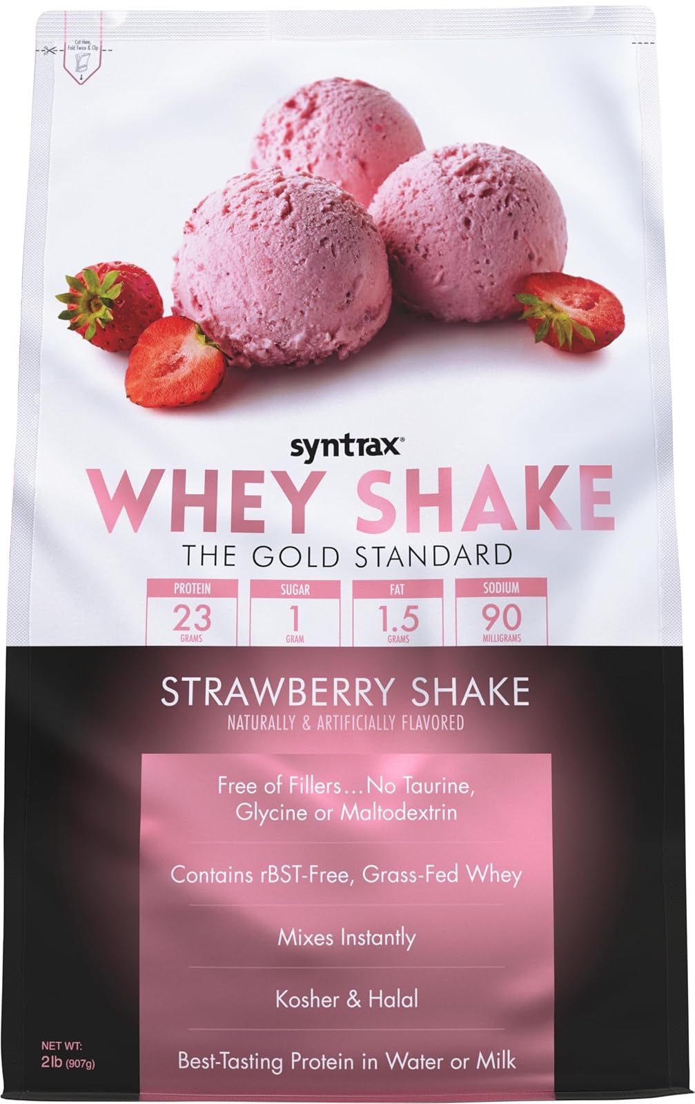 strawberry whey protein shake