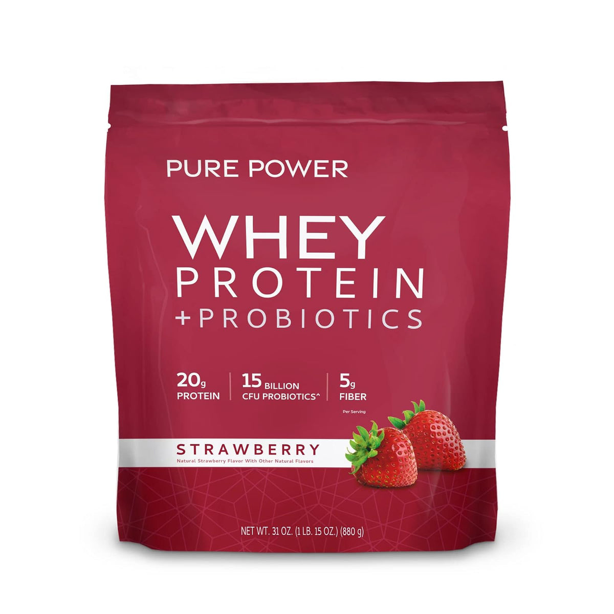 strawberry whey protein supplement